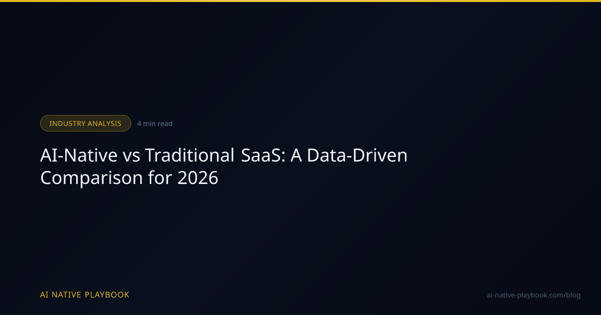AI-Native vs Traditional SaaS: A Data-Driven Comparison for 2026 | AI ...